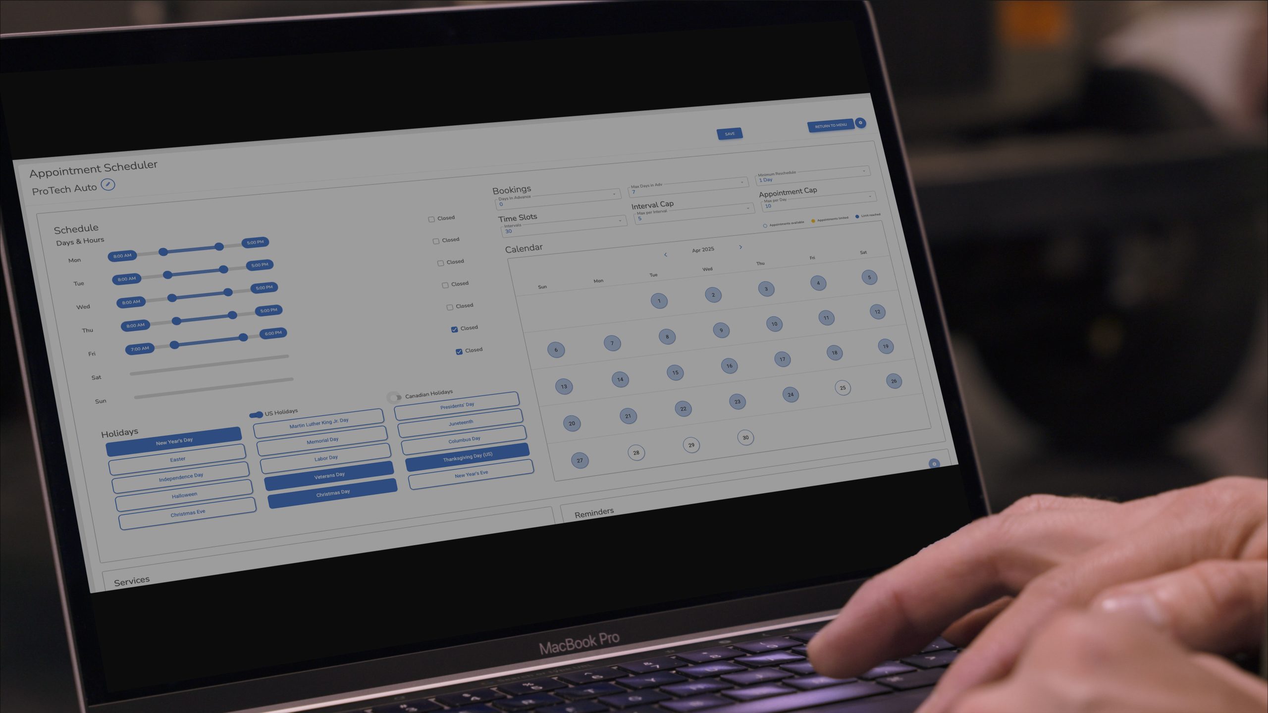 Online Auto Service Scheduler | Protractor Software